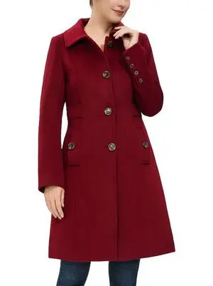 KIMI + KAI Arina Wool Blend Walking Coat - Wne