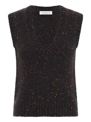Gabriela Hearst Solomon Cashmere Knit Vest - Charcoal Multi