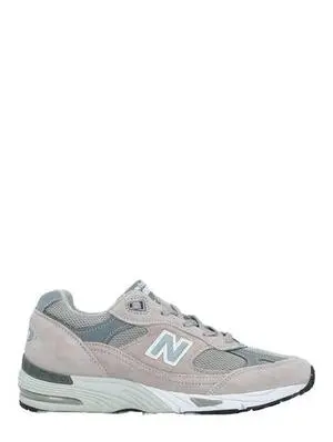 NEW BALANCE 991 Leather And Textile Sneakers - Grey