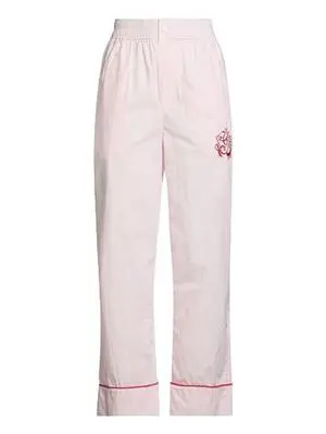 GANNI Light Organic Cotton Straight-leg Pants - Pink