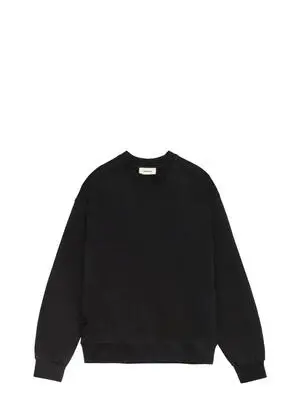 A PAPER KID Logo Crew Neck Sweatshirt - Black