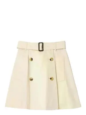 Burberry Buckle-belt Mini Skirt - Neutrals