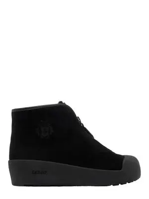 Bally Crest Zip Curling Boots - Black