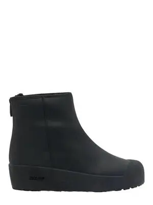 Bally Round-toe Leather Curling Boots - Black