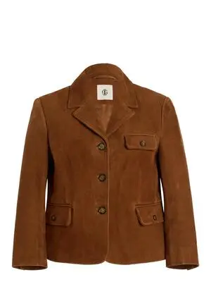 THE GARMENT Goatskin Suede Jacket - Brown