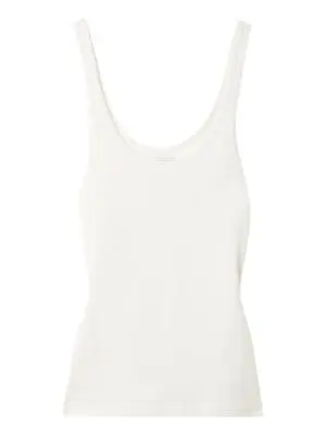 ST. AGNI Stretch Organic Cotton-jersey Tank - White