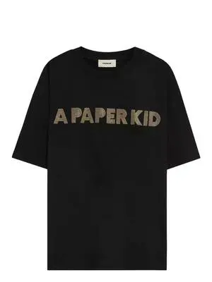 A PAPER KID Short-sleeve T-shirt - Black