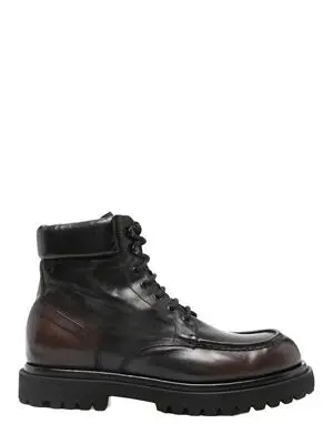 Officine Creative Leather Ankle Boots - Black