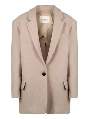 Isabel Marant Single-breasted Wool Blazer - Beige