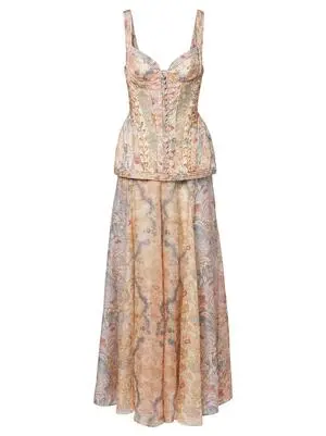 Zimmermann Rebellion Floral Linen Gown - Multicoloured