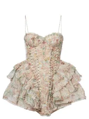 Zimmermann Rebellion Floral Silk Minidress - Multicoloured