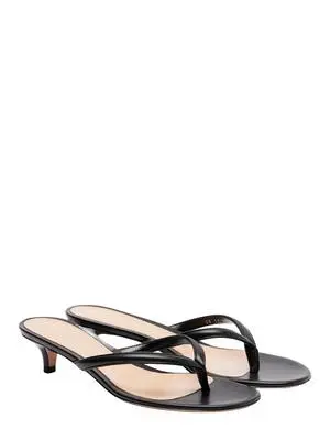 GIANVITO ROSSI Calypso 35 Leather Thong Sandals - Black