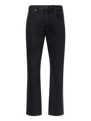 Valentino Garavani Mid-rise Straight Jeans - Black