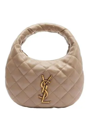 Saint Laurent Icarino Quilted Leather Top-handle Bag - Beige