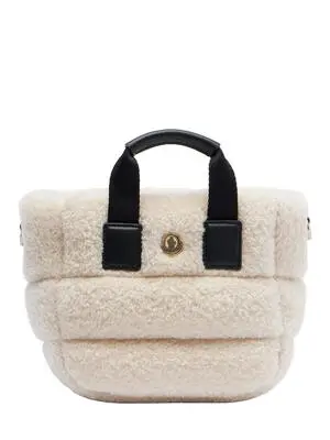 Moncler Caradoc Mini Teddy Tote Bag - White