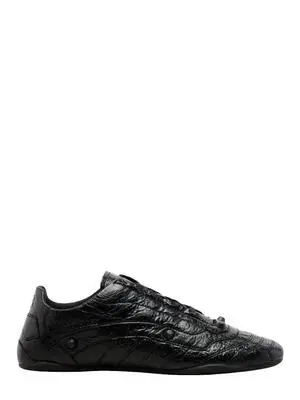 Balenciaga City Leather Sneakers - Black