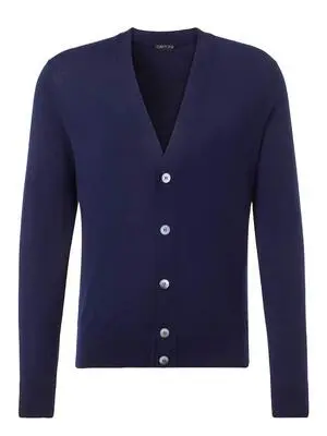 TOM FORD Wool Cardigan - Blue