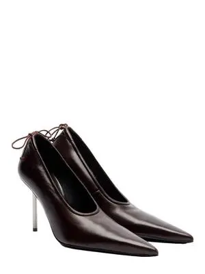 Acne Studios Leather Pointed Toe Pumps - Brown
