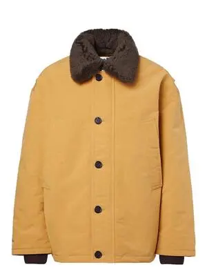 Acne Studios Padded Shearling-trimmed Jacket - Yellow