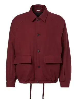 A.PRESSE Cashmere Blouson Jacket - Burgundy