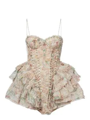 Zimmermann Floral Silk Mini Dress - Multicoloured