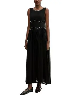 NEVER FULLY DRESSED Embellished Maxi Dress - Black
