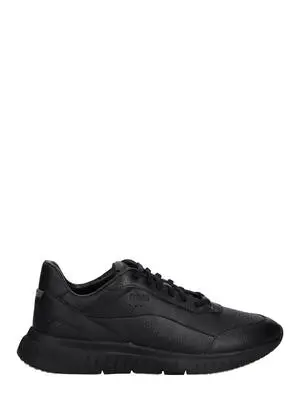 BOSS Perforated Leather Sneakers - Black