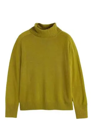 Chinti & Parker Raglan Roll Neck Sweater - Green