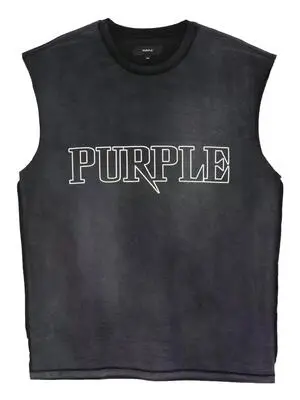 PURPLE BRAND Sleeveless Tank Top - Black