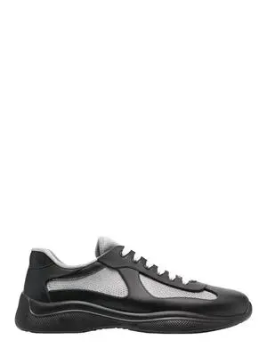 Prada Panelled Lace-up Sneakers - Black