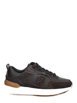 BOSS Panelled Logo Sneakers - Brown
