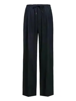 12 STOREEZ Drawstring Wool Trousers - Blue