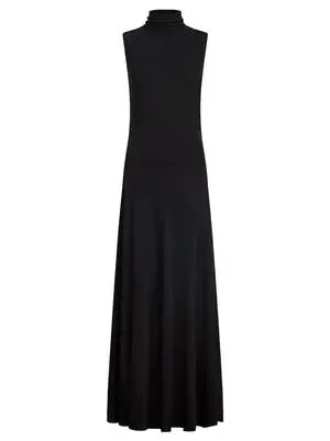 12 STOREEZ Turtleneck Maxi Dress - Black