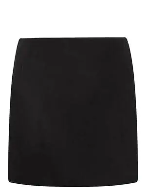 12 STOREEZ Suede Mini Skirt - Black