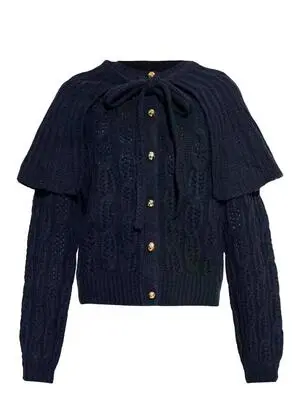FRAME Cable-knit Cardigan - Blue