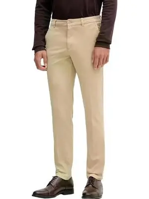 BOSS Logo-patch Chino Trousers - Neutrals