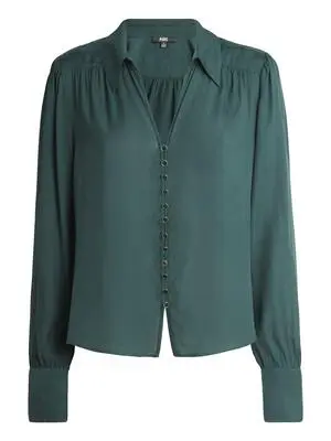 PAIGE Long Sleeve Viscose Blend Blouse