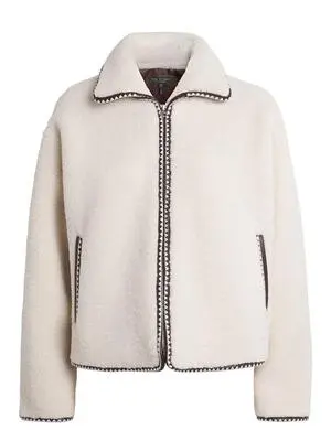 Rag & Bone Faux Shearling Mai Jacket - Ivory