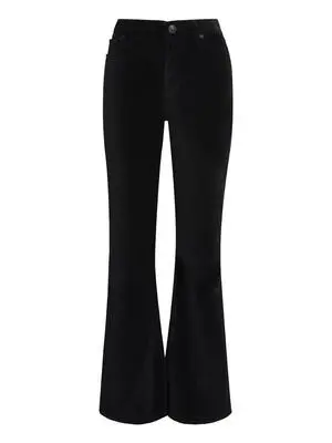 Rag & Bone Velvet Dahlia Mid-rise Flared Jeans - Black