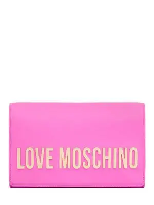 Moschino Logo Chain Shoulder Bag - Pink