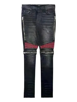 Amiri Mid-rise Straight-leg Jeans - Black