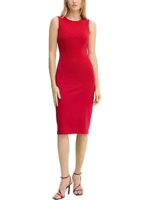 MARCIANO Zip-fastening Midi Dress - Red