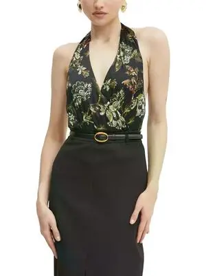 MARCIANO Floral-Sequin Bodysuit