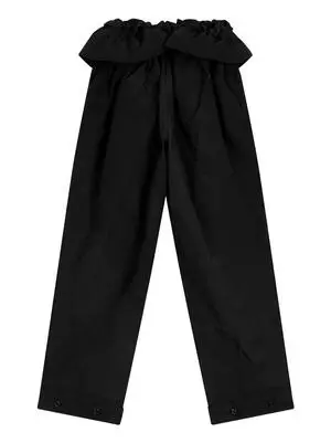 OPEN YY Ruffle-detail Trousers - Black