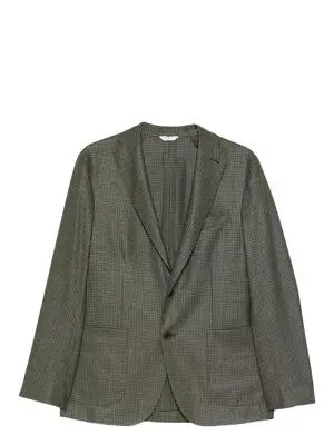 Boglioli Check Single-breasted Jacket - Green