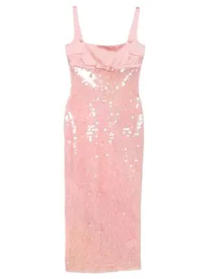 Retrofete Yvaine Sequin Midi Dress - Pink