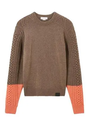Stella McCartney Hybrid Knit Crewneck Jumper - Brown