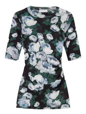 Stella McCartney Floral Mesh Top - Blue