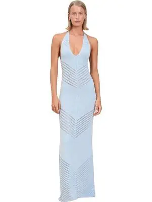 Devon Windsor Halter Maxi Dress - Metallic