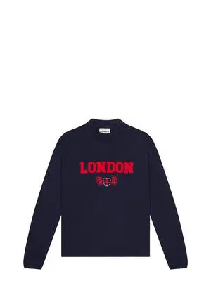 ELLSWORTH + IVEY Sadie Crewneck Sweater London Crest - Natural